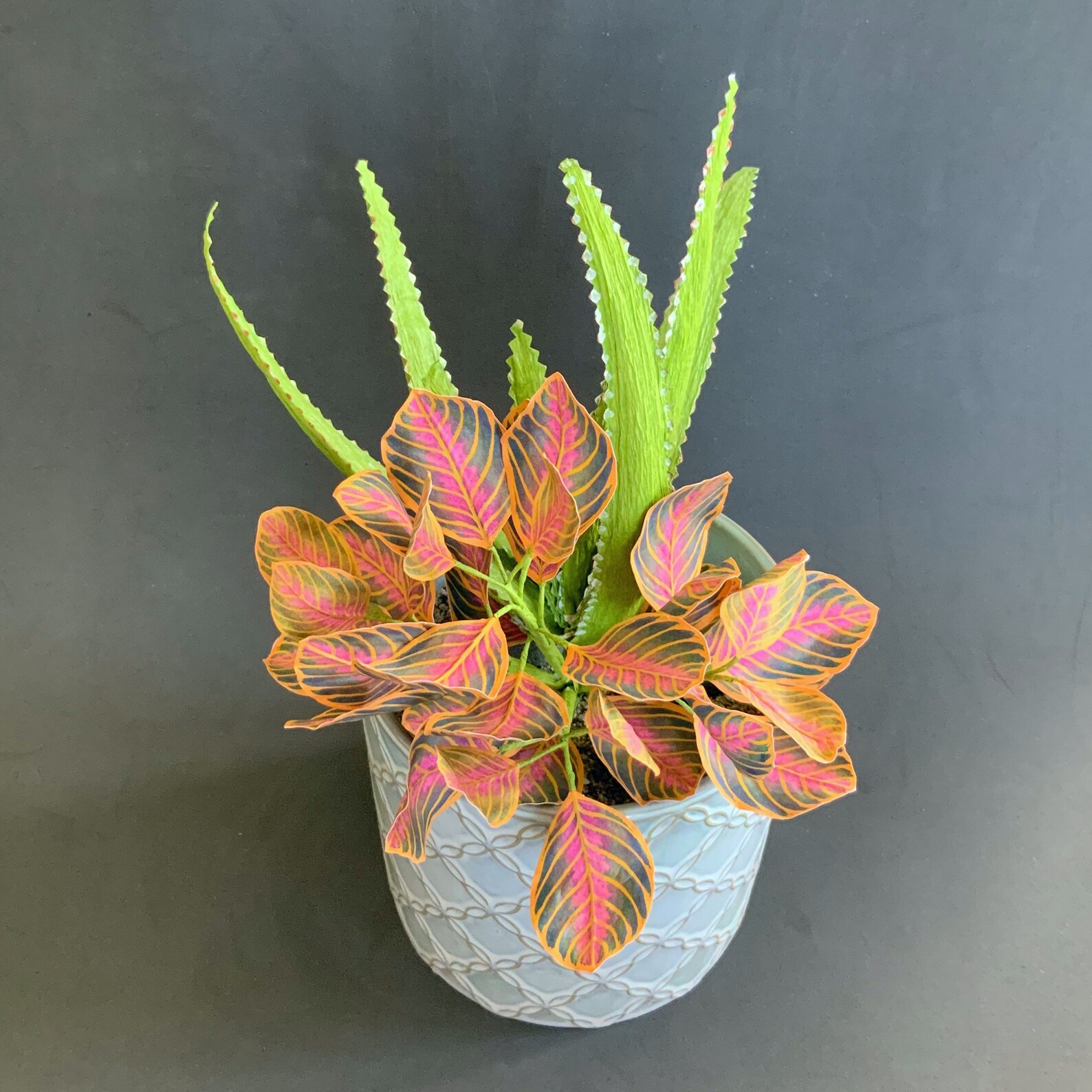 Pink Peacock Paper Plant - Printable Templates + DIY Step-by-step ...