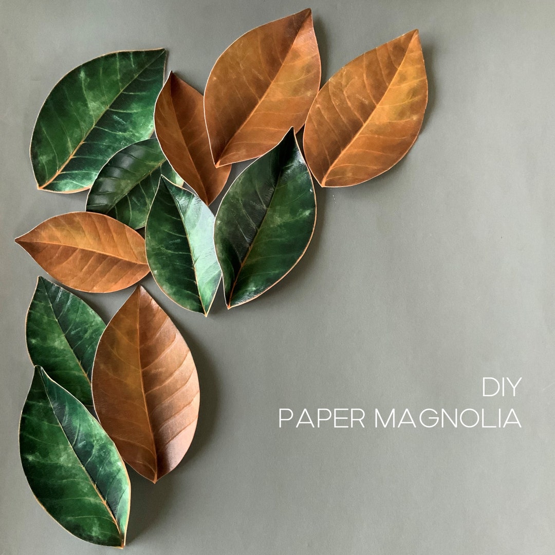 Paper Magnolia Template: DIY Tree Kit With Inspiration Words (digital ...