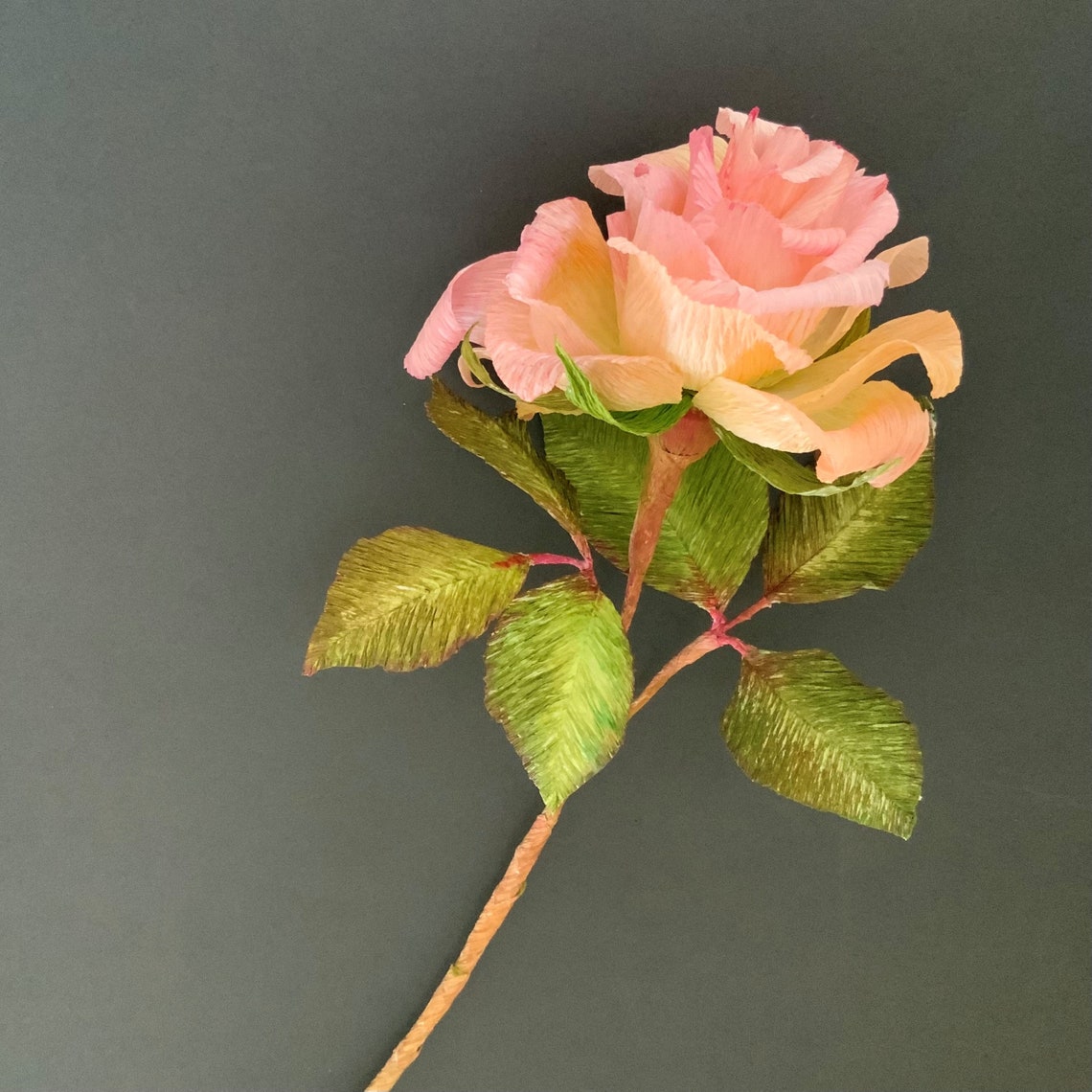 Crepe Paper Autumn Rose Printable Tutorial and Templates - Etsy