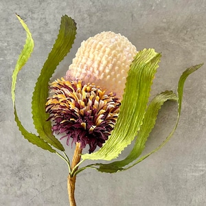 Crepe Paper Banksia Protea Flower Tutorial , Artificial Australian ...