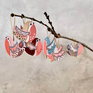 3D Paper Robin Bird Ornaments - Set of 6, Last Minute DIY Easter ...