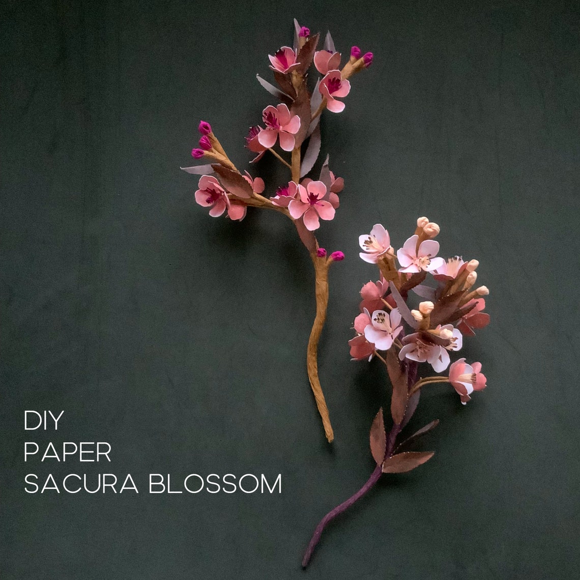 Cherry Printable Blossom Templates and Tutorial Sakura | Etsy