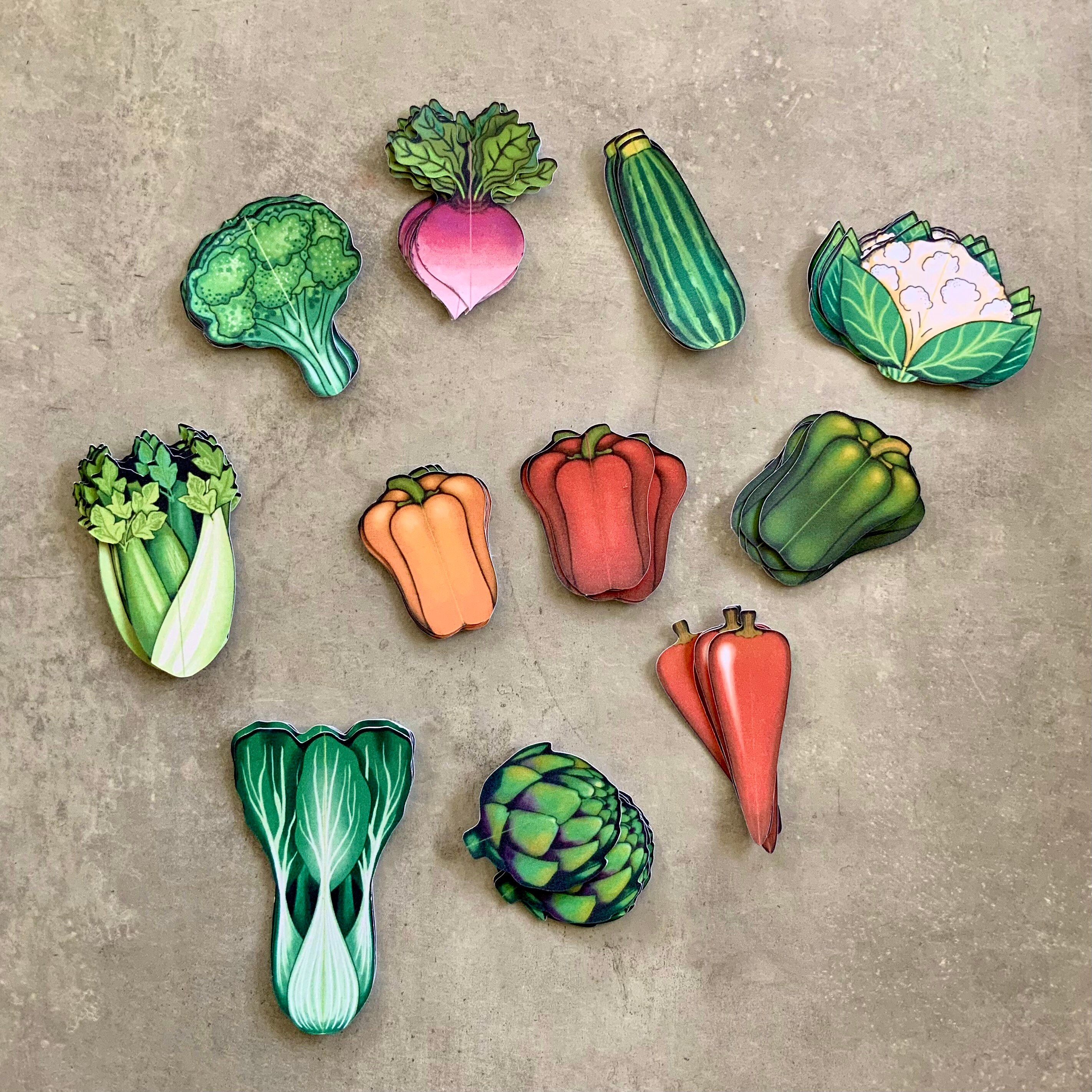 3D Paper Vegetables Set of 11, Printable Game Elements for Quality ...