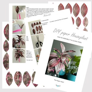 Paper Houseplant Printable Templates and Instructions, Cute Gift for ...