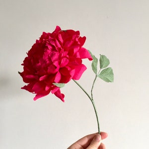 Crepe Paper Peony Scalable Flower Construction - Tutorial + Templates ...