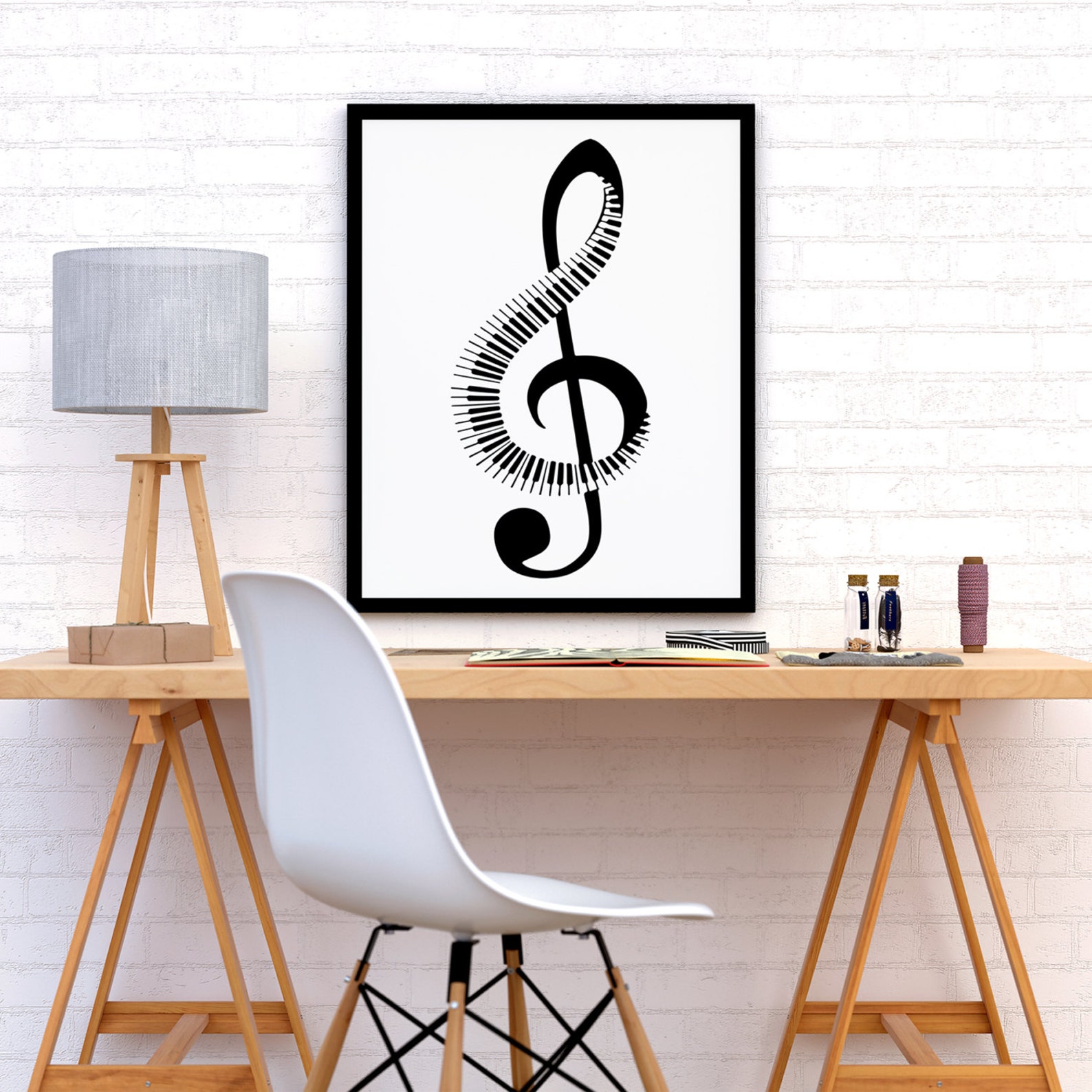 Music Gift Music Note Music Poster Piano Keys Gift for - Etsy
