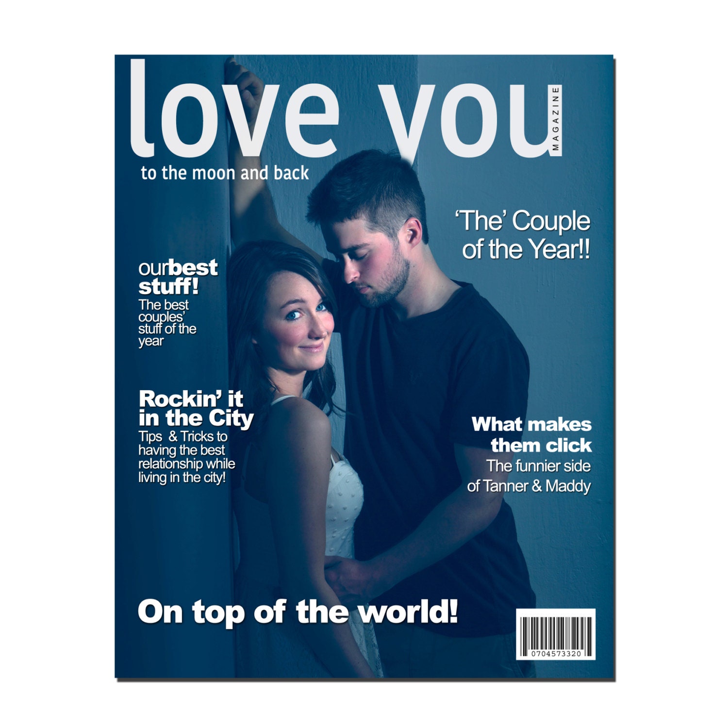 Personalized Magazine Cover DIGITAL FILE Gift for Couple - Etsy Canada