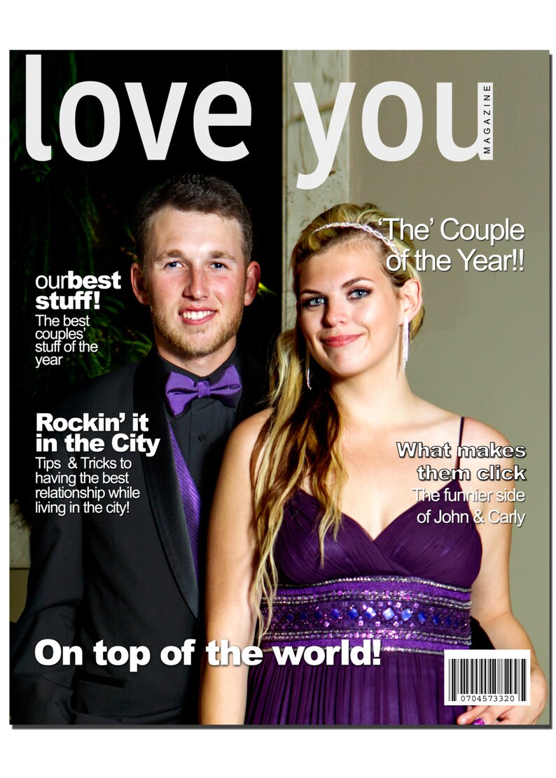 Personalized Magazine Cover DIGITAL FILE Gift for Couple - Etsy Canada