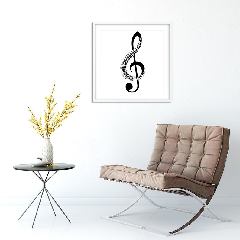 Music Gift Music Note Music Poster Piano Keys Gift for - Etsy