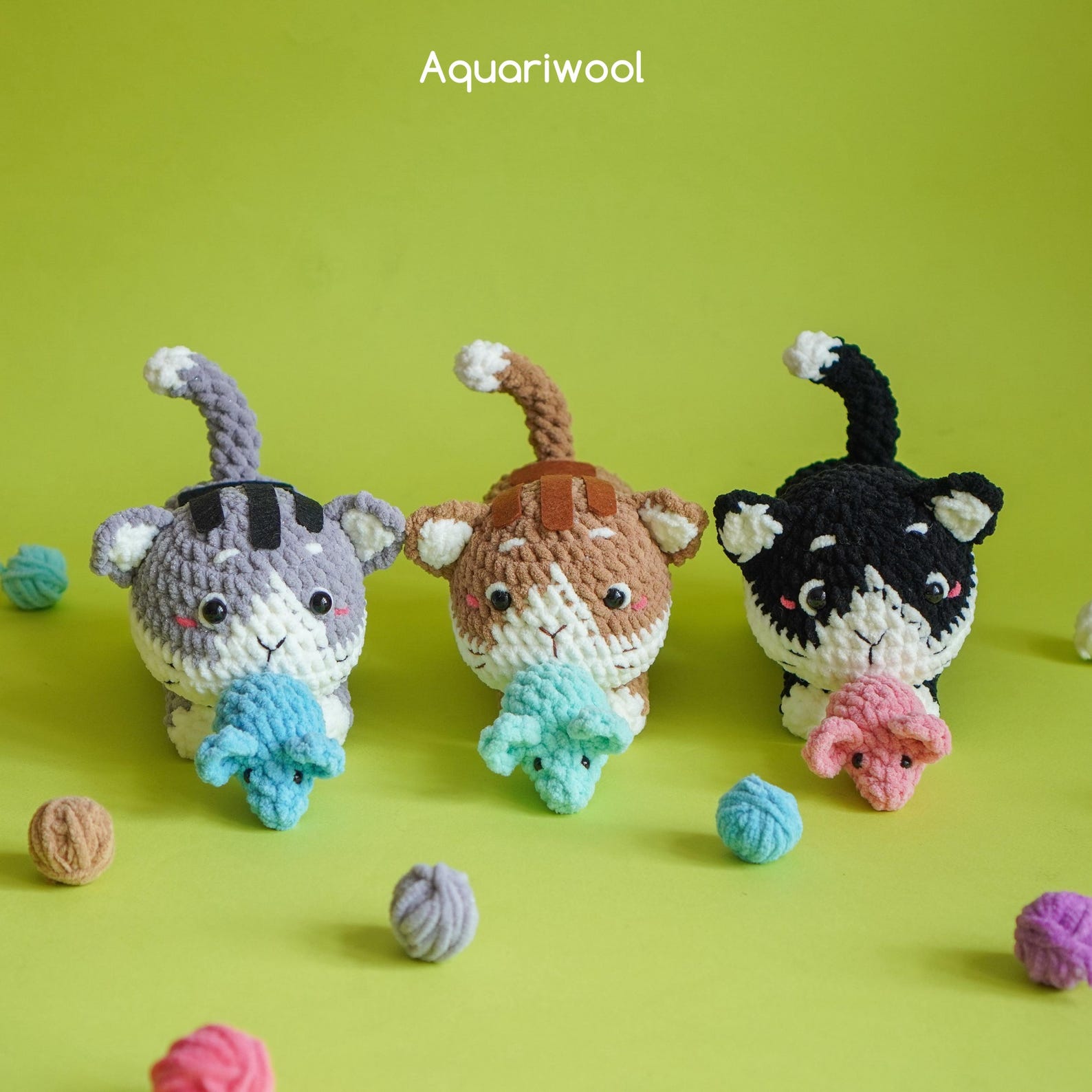 Crochet Cat & Mouse Plushies Pattern: Amigurumi Toy (PDF) - Etsy