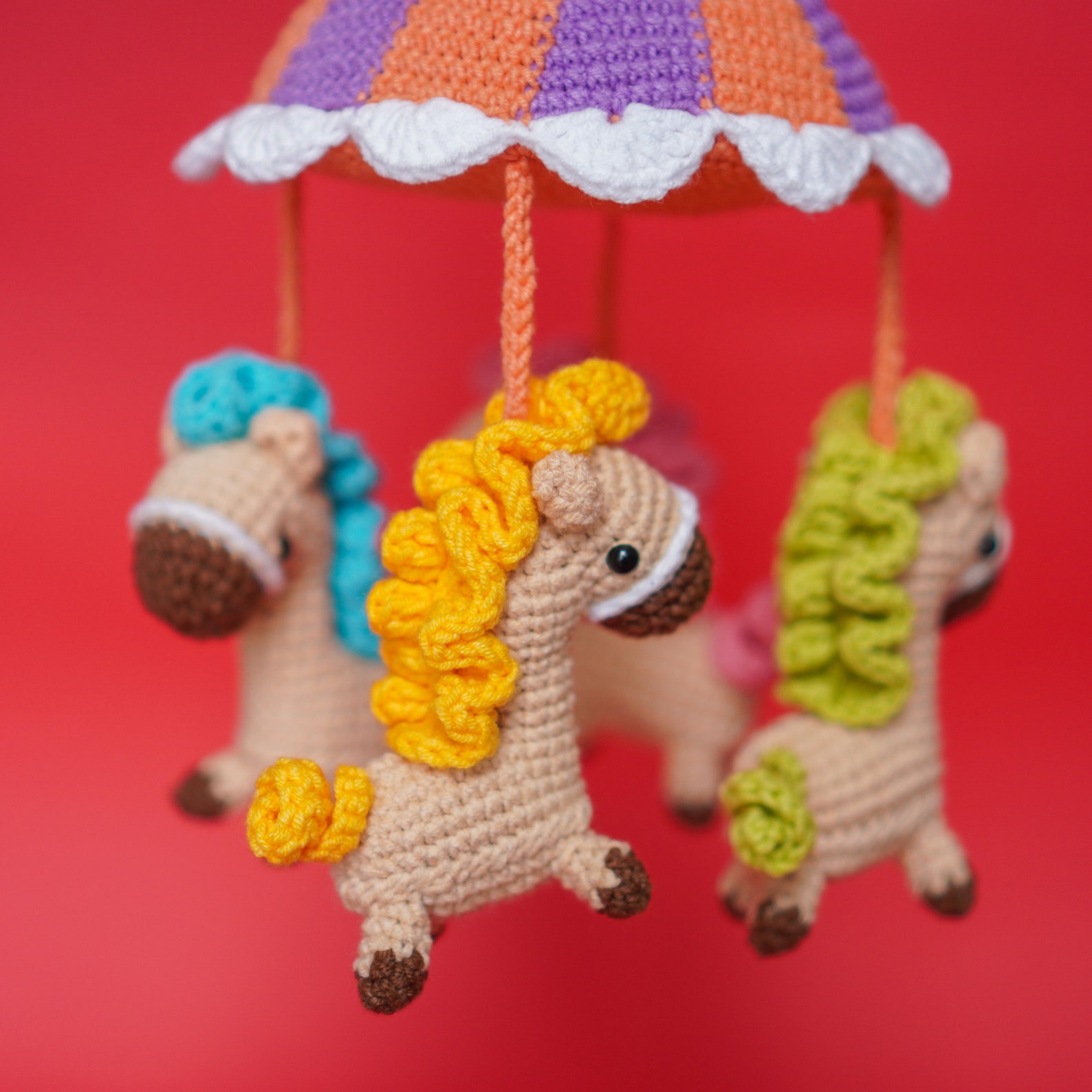 Merry Go Round Baby Mobile Crochet Pattern by Aquariwool Crochet ...
