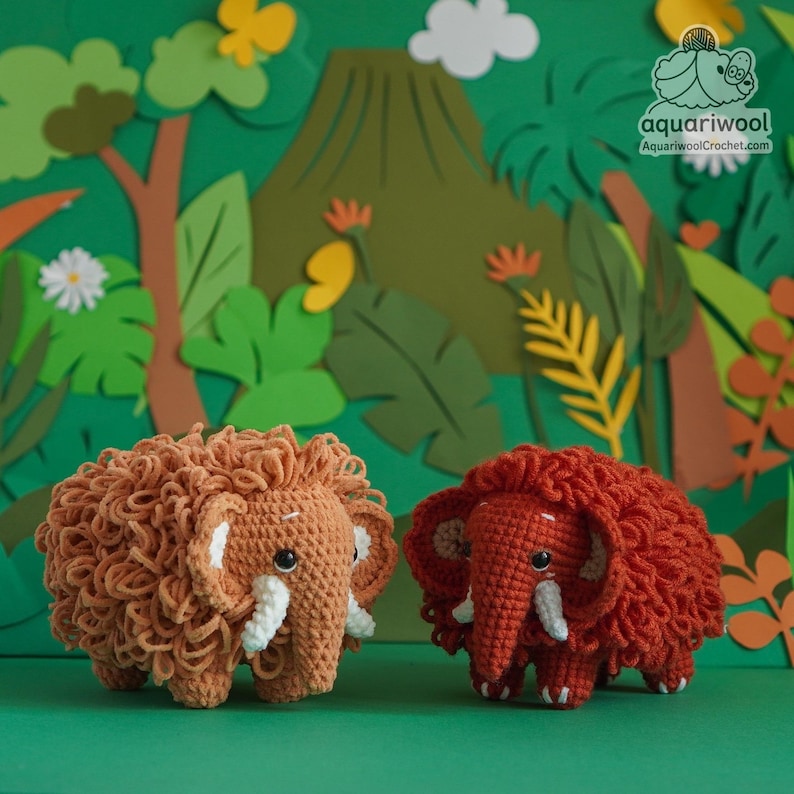 Mammoth Crochet Pattern PDF: Kawaii Woolly Amigurumi Toy - Etsy