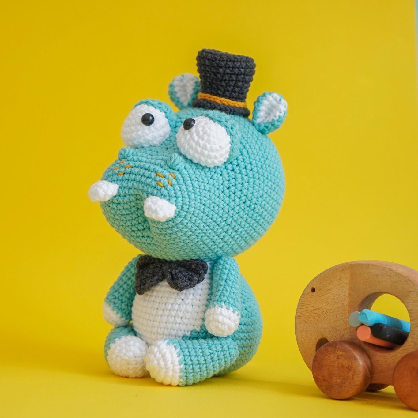 Professor the Hippo amigurumi Crochet Pattern by Aquariwool | Etsy