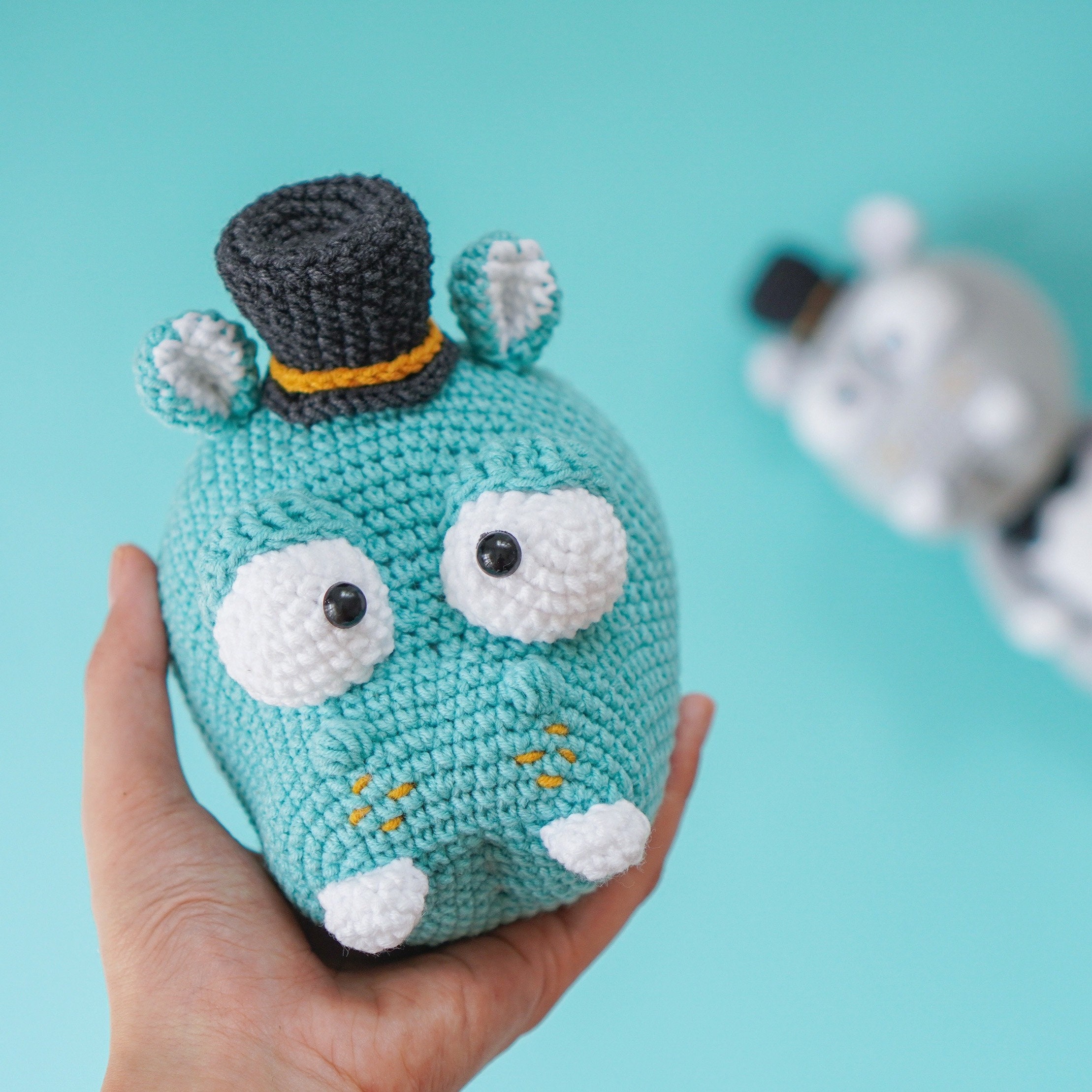 Professor the Hippo amigurumi Crochet Pattern by Aquariwool | Etsy