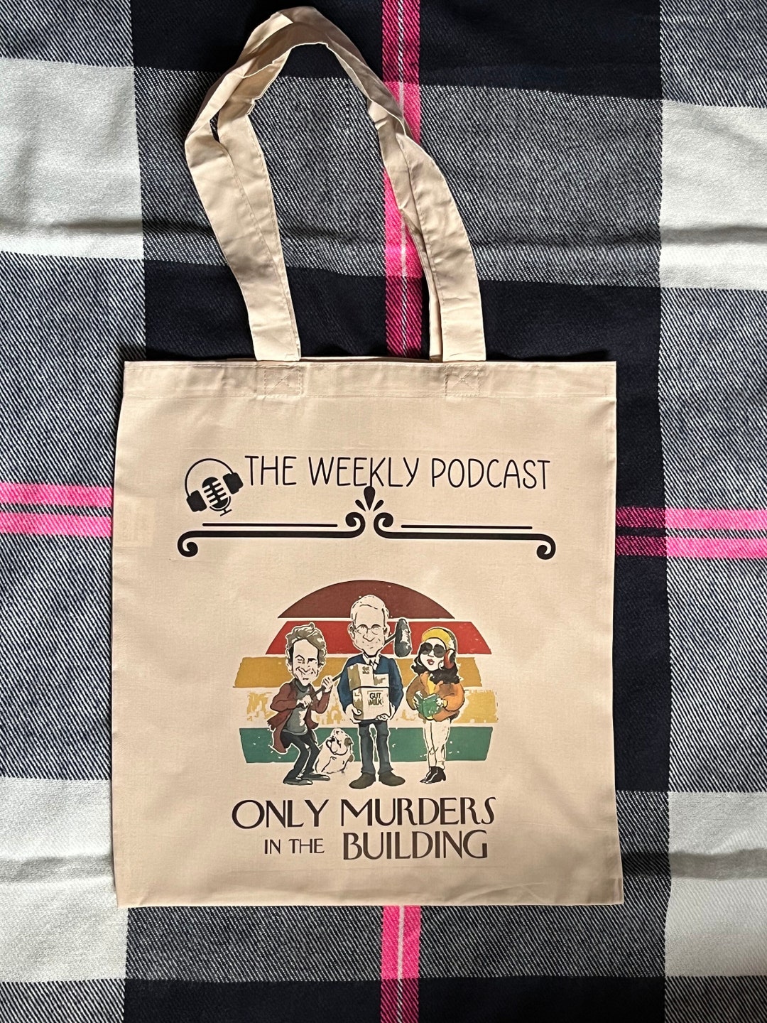 Only Murders in the Building Podcast Tote Bag Beach College University ...