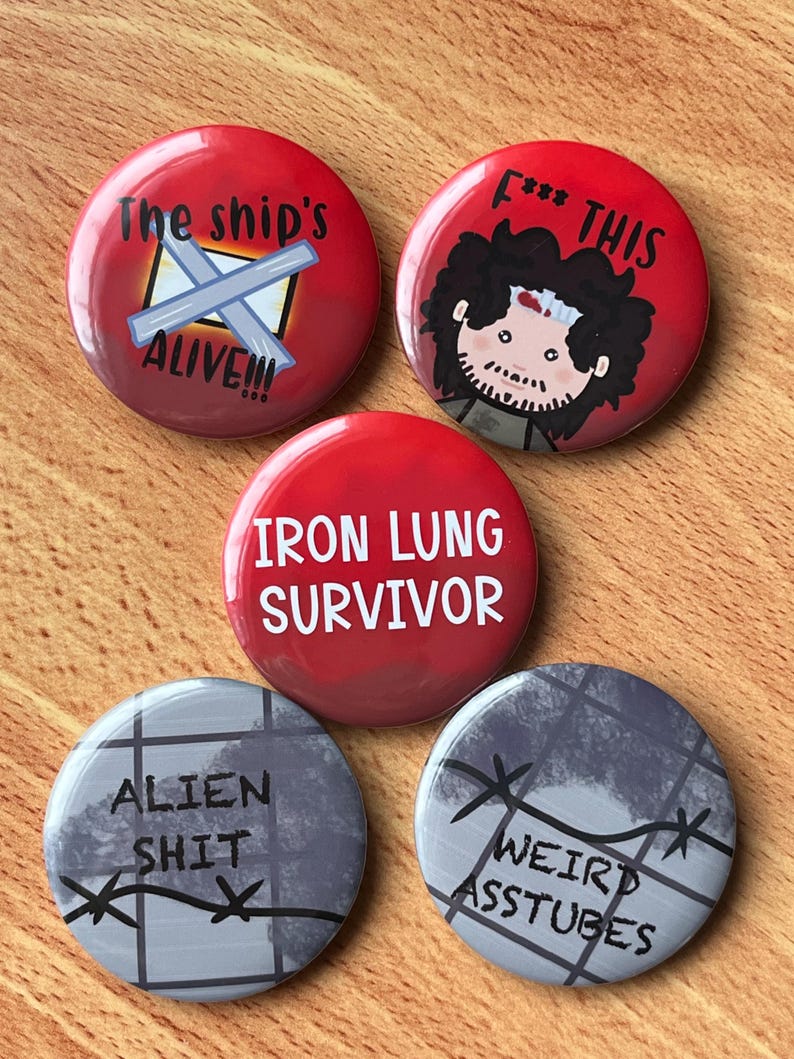 Iron Lung Convict Survivor Simon Map and Ship Film Quote Badges Pins - Etsy