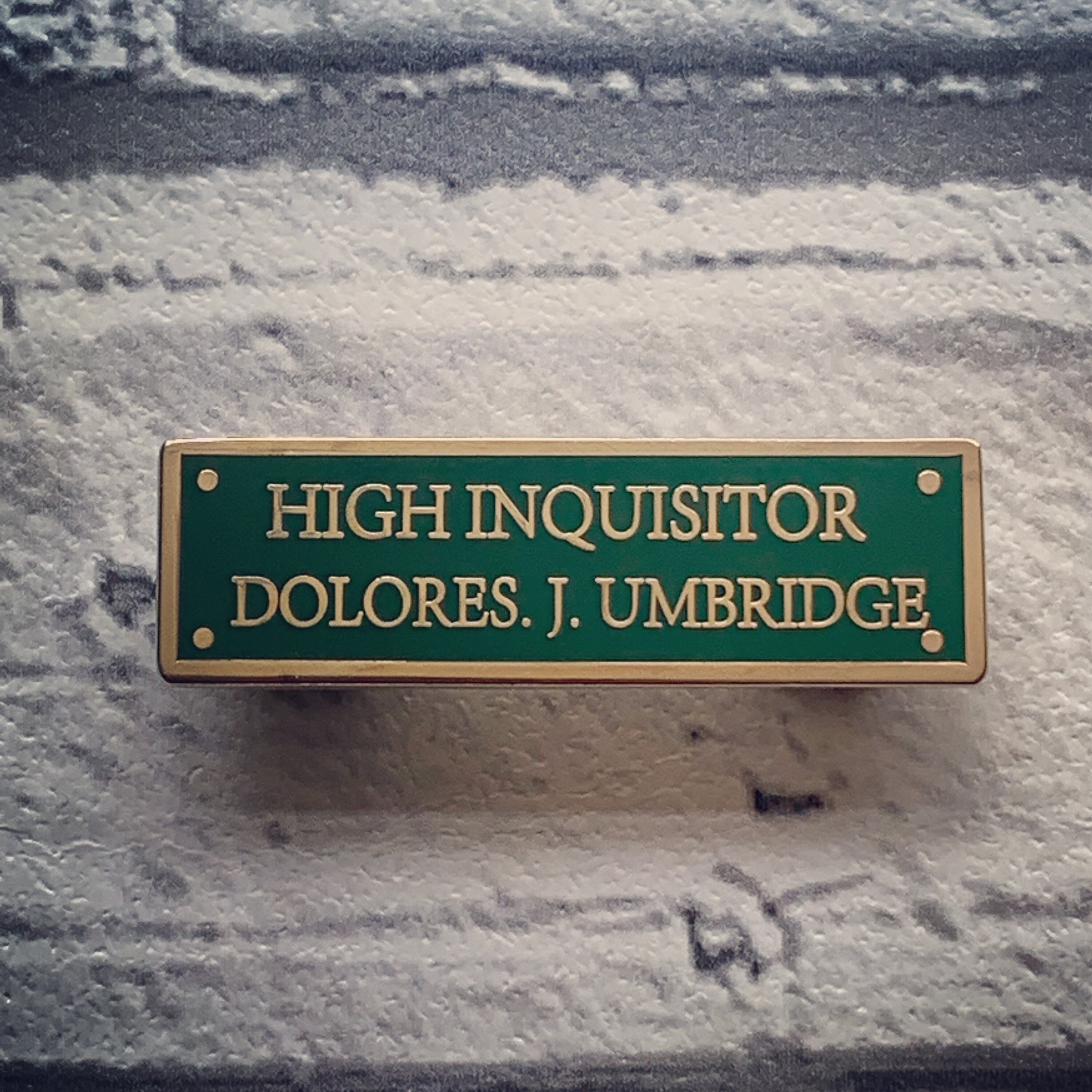 Pink Lady Secret Police Leader desk sign enamel lapel pin | Etsy