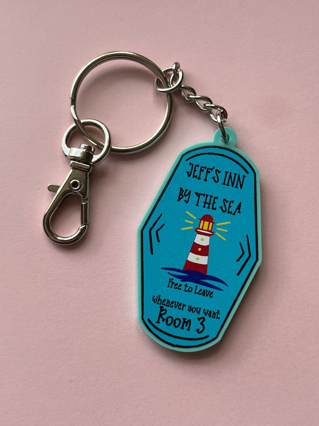 Acrylic Blackbeard OFMD Jeffs Inn Refence Keychain Key Ring Bag Charm ...