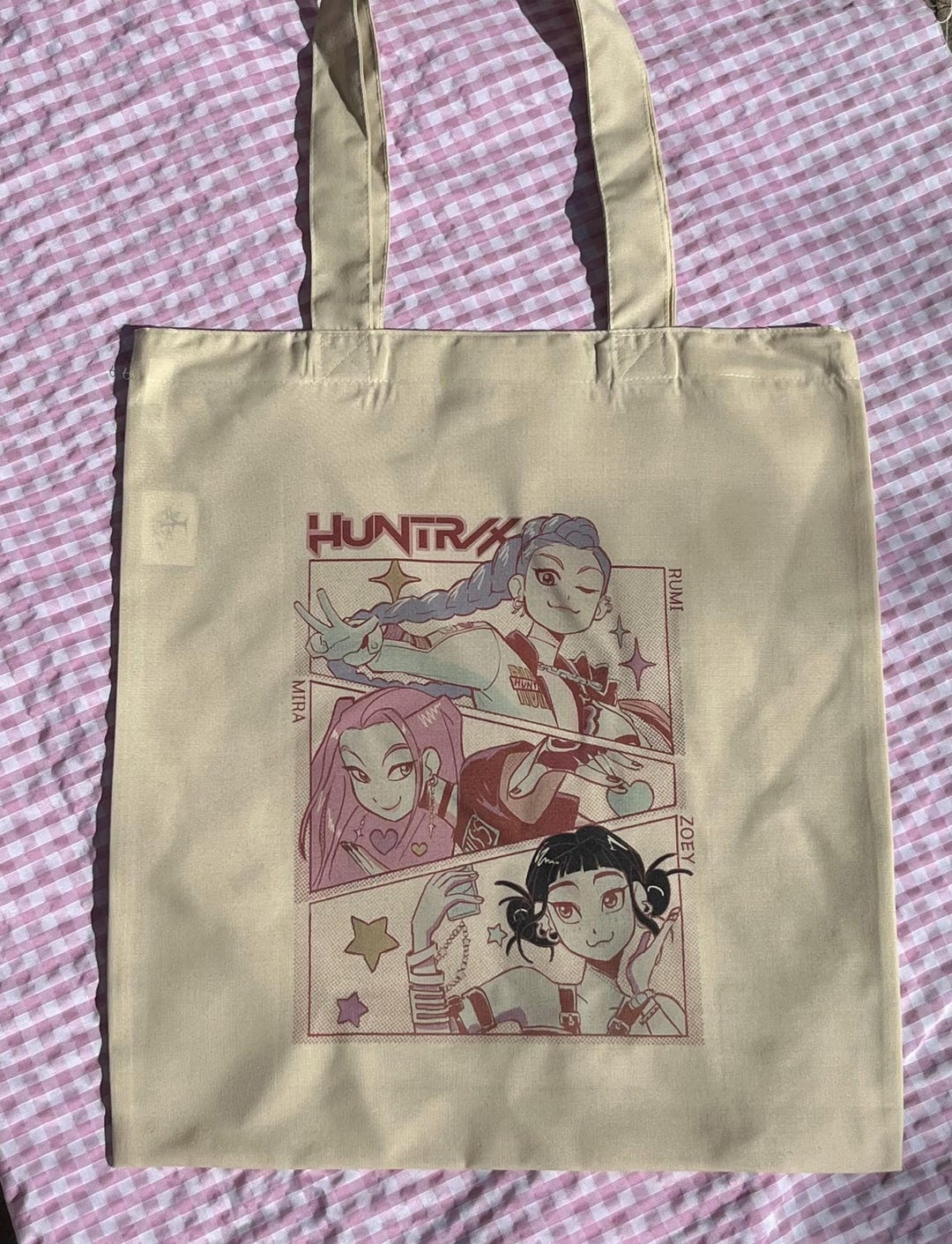 K-pop Girl Band Demon Slayer Tote Bag Beach College University Shopping ...