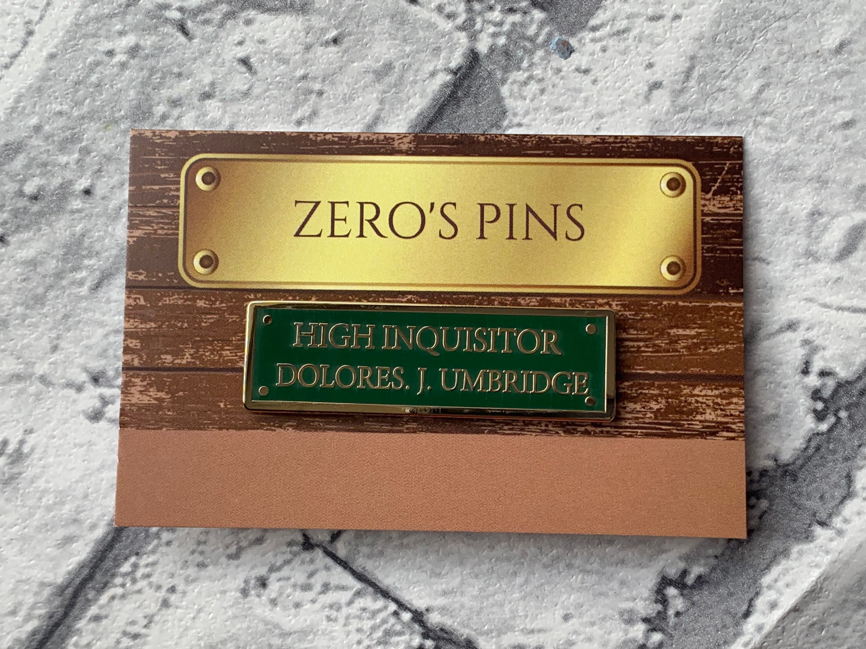 Pink Lady Secret Police Leader desk sign enamel lapel pin | Etsy