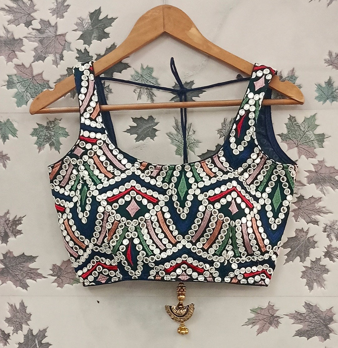 Multi Color Saree Blouse Readymade Wedding Blouse With Floral -saree ...