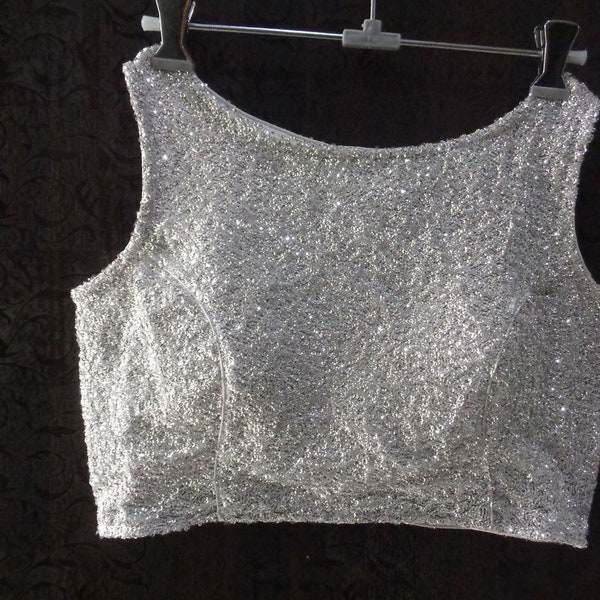 Silver Sequin Blouse - Etsy