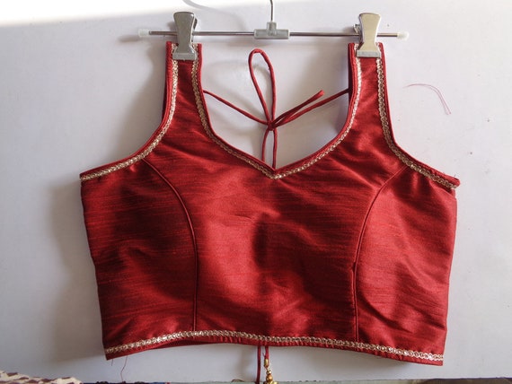 Sweet Heart Neck Blouse With Designer Lace | Etsy