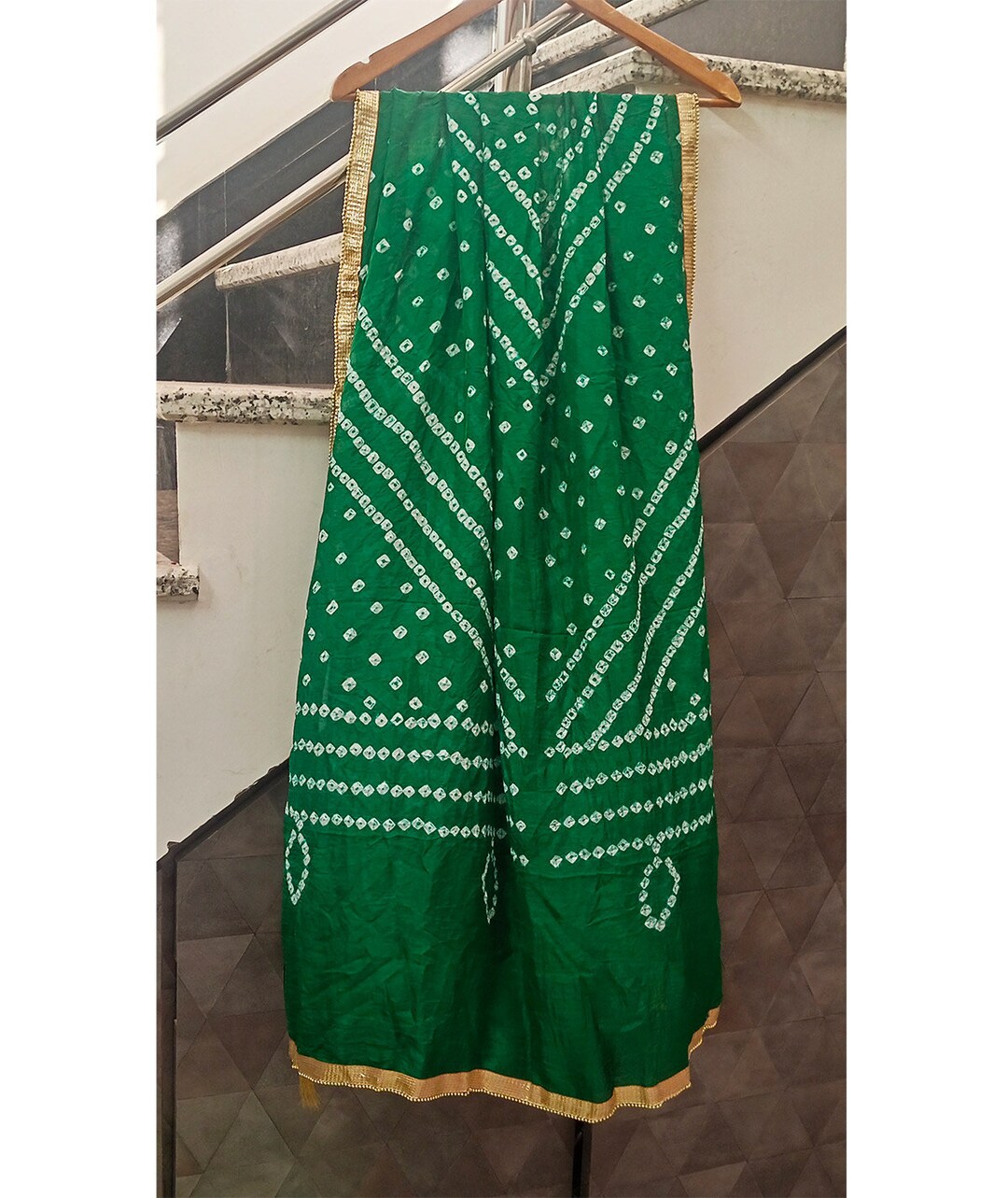 Authentic Indian Bandhani Dupatta With Trim Border - Famous Jaipuri ...