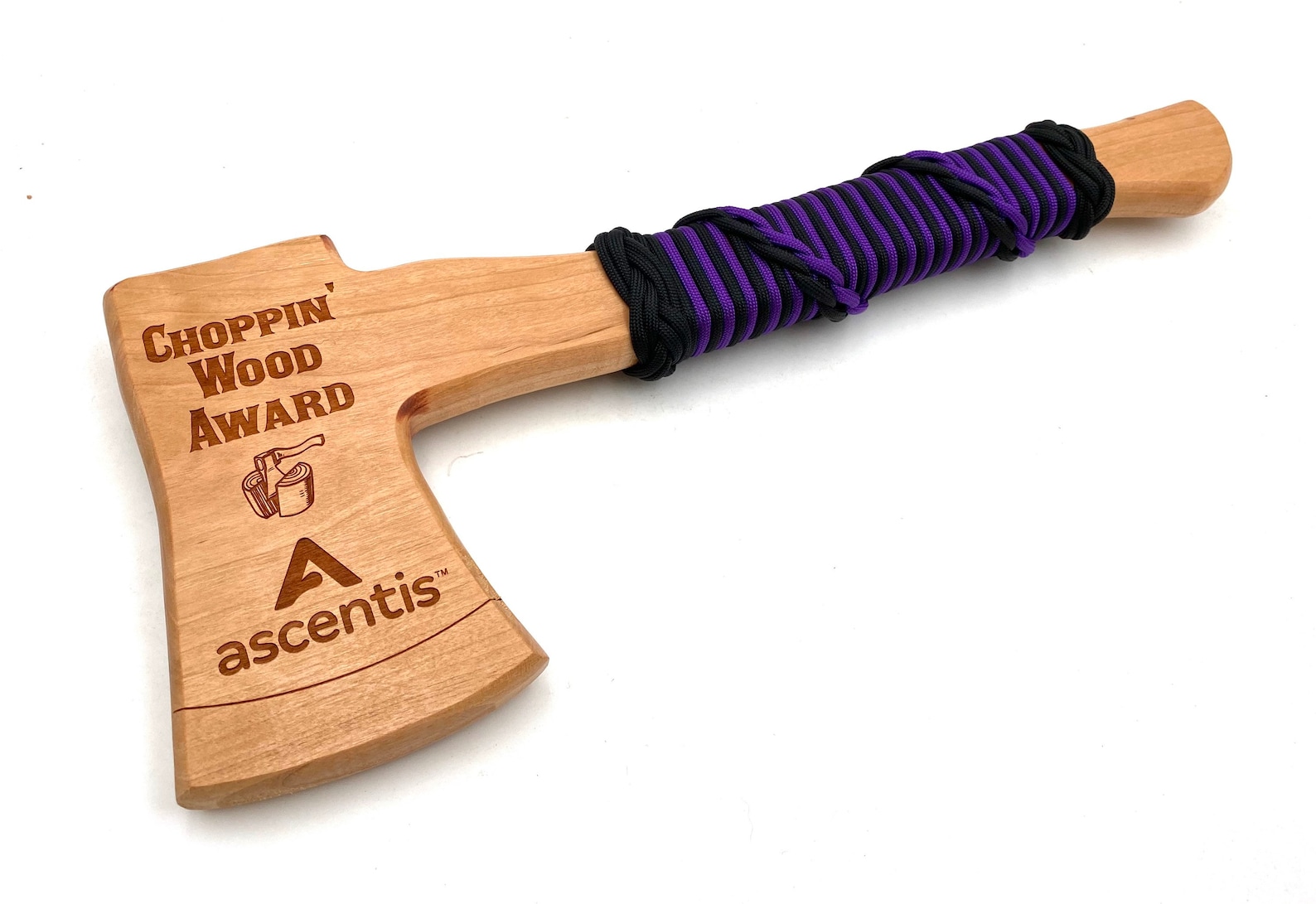 Throwing Axe Hatchet Award - Custom Laser Engraved Made of Cherry Wood ...