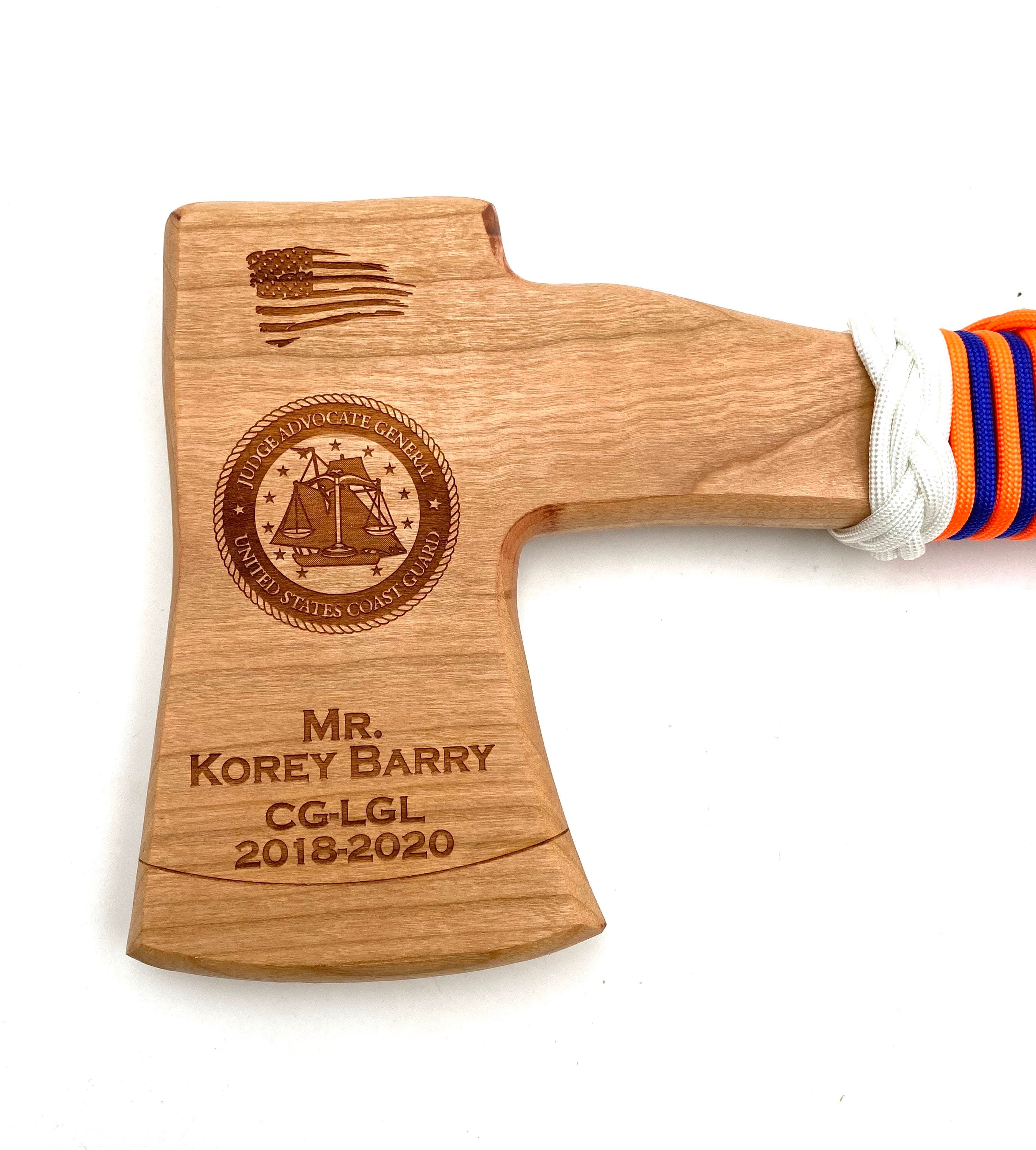 Axe Throwing Hatchet Award Custom Laser Engraved-cherry Wood - Etsy ...