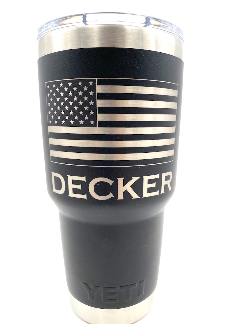 Yeti American Flag Usa Tumbler Black Etsy