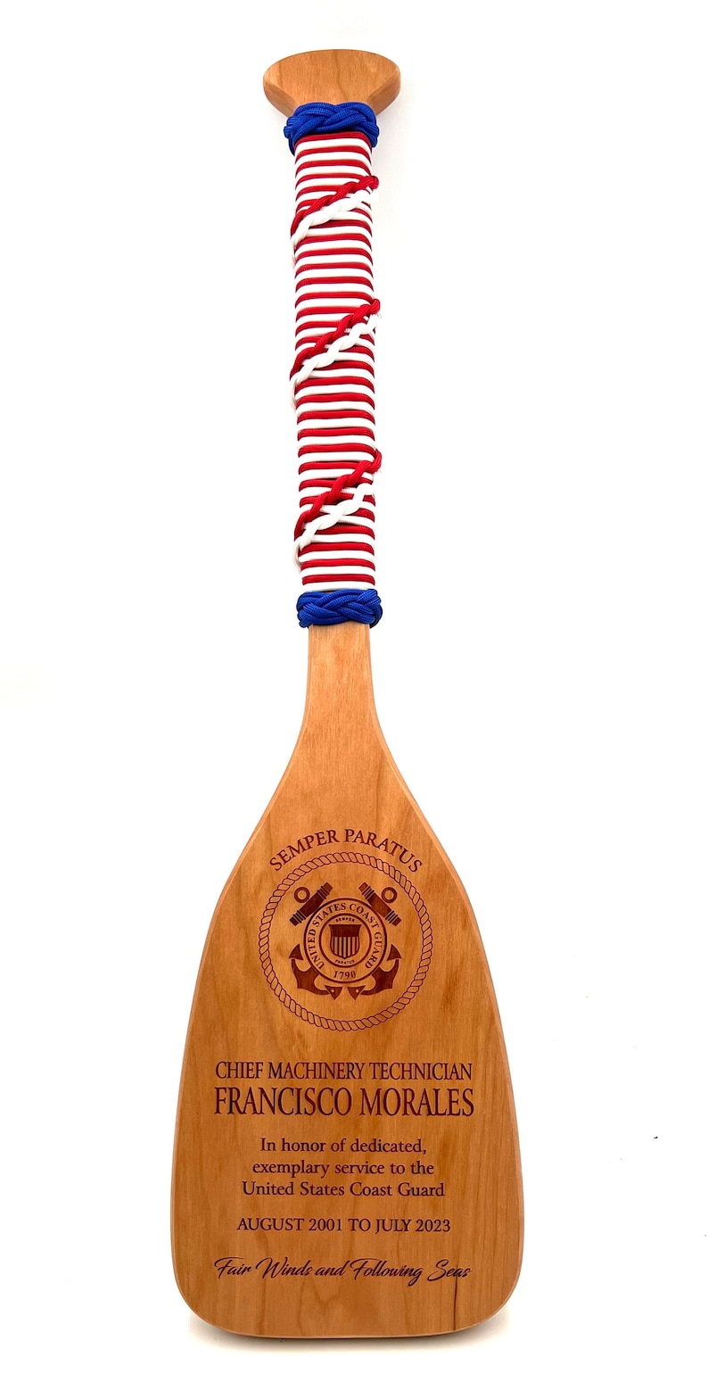 USCG Custom Engraved Paddle Oar Award - Etsy