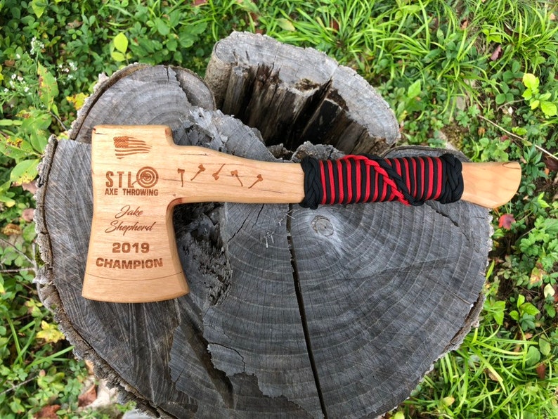 Axe Throwing Award Custom Laser Engraved-Cherry Wood | Etsy