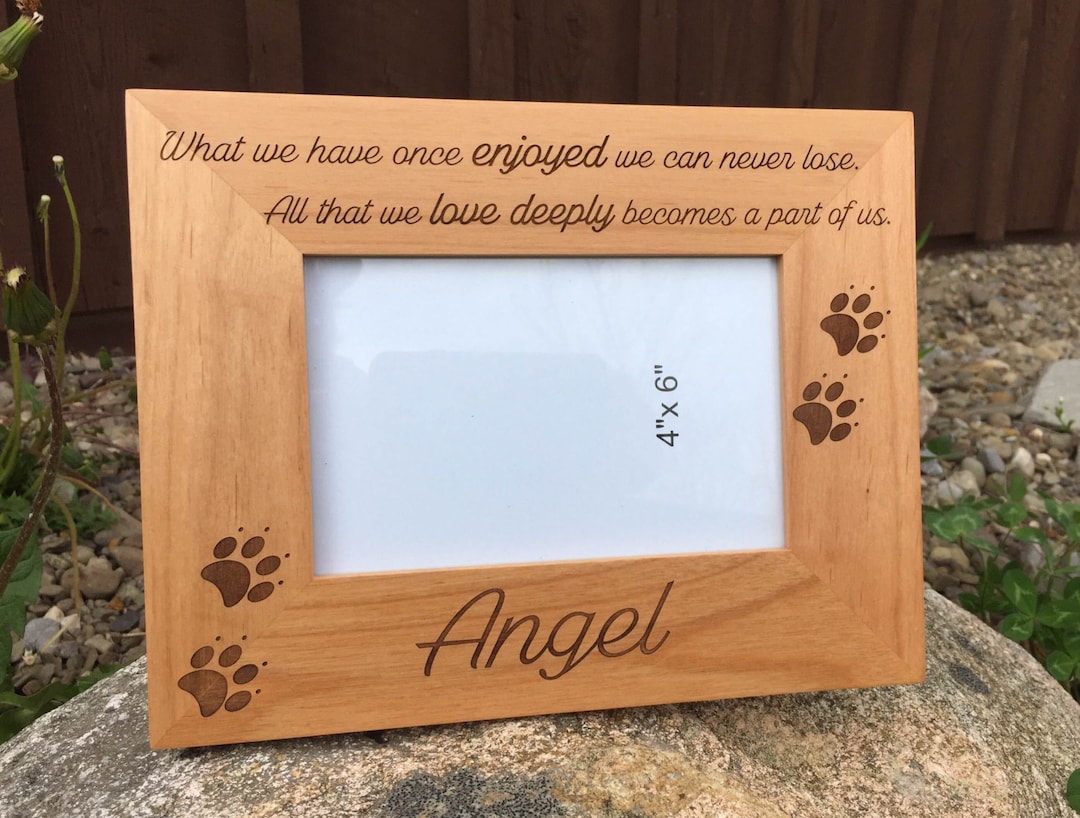 Custom Engraved Solid Wood Photo Frame - Etsy