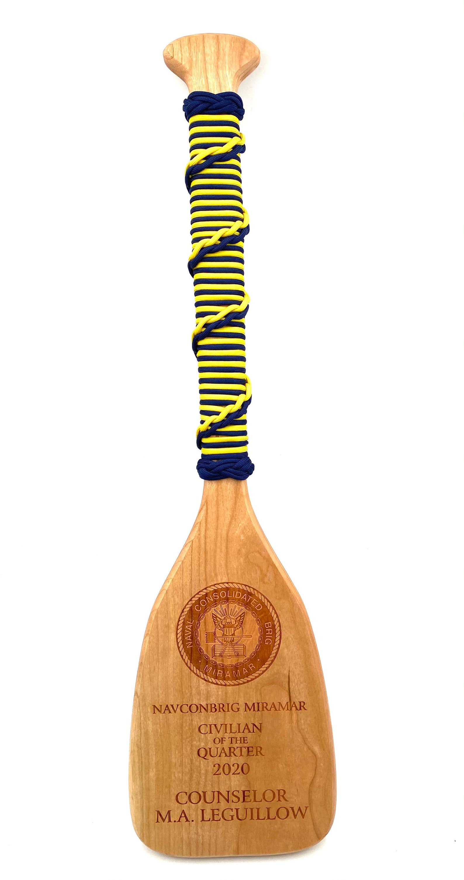 Military Navy Paddle Award Custom Personalized Laser Engraved Cherry ...