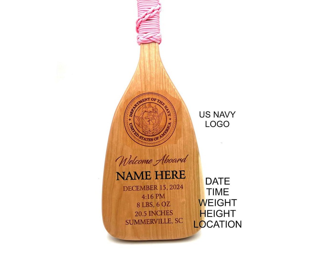 Baby Birth Announcement Paddle for US NAVY Custom Engraved - Etsy