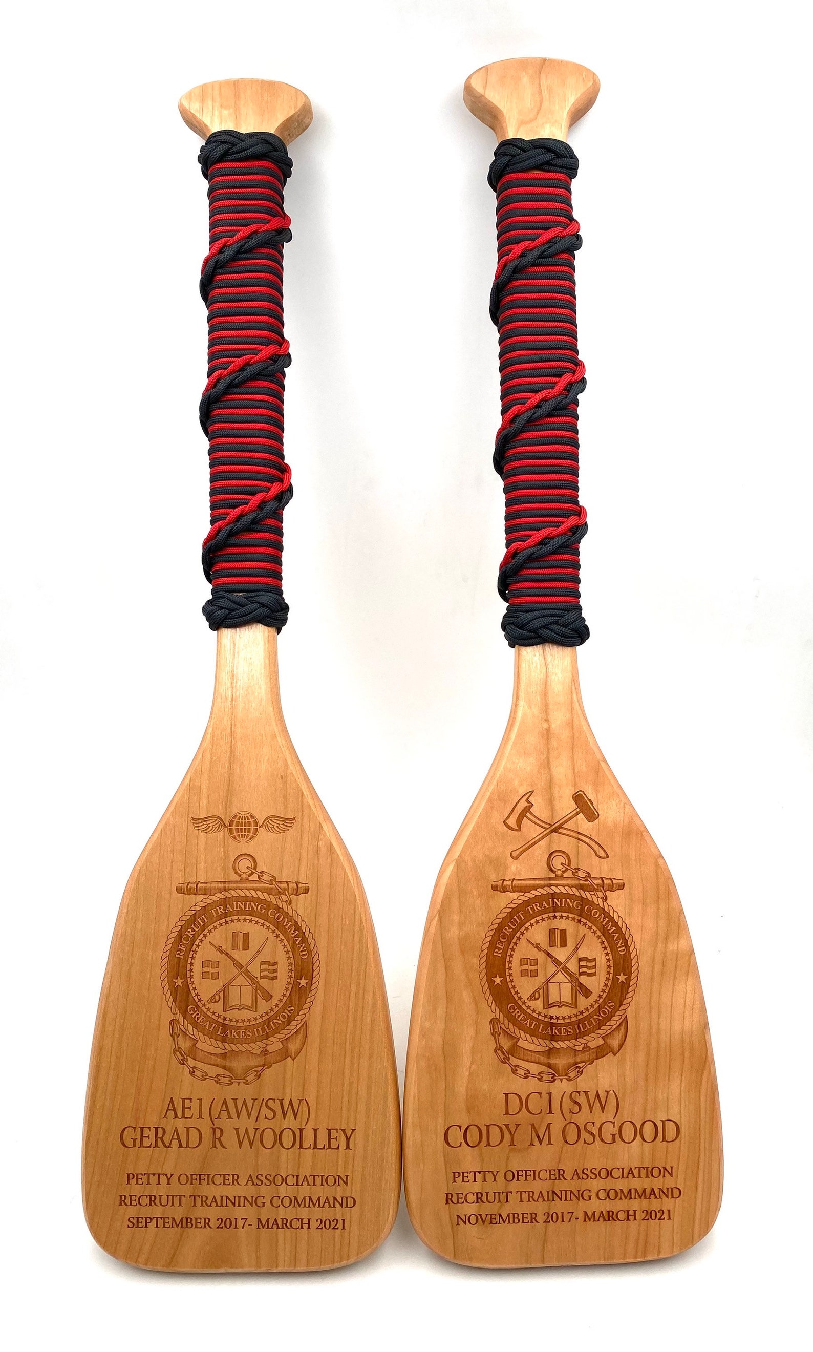 Military Navy Paddle Award Custom Personalized Laser Engraved Cherry ...
