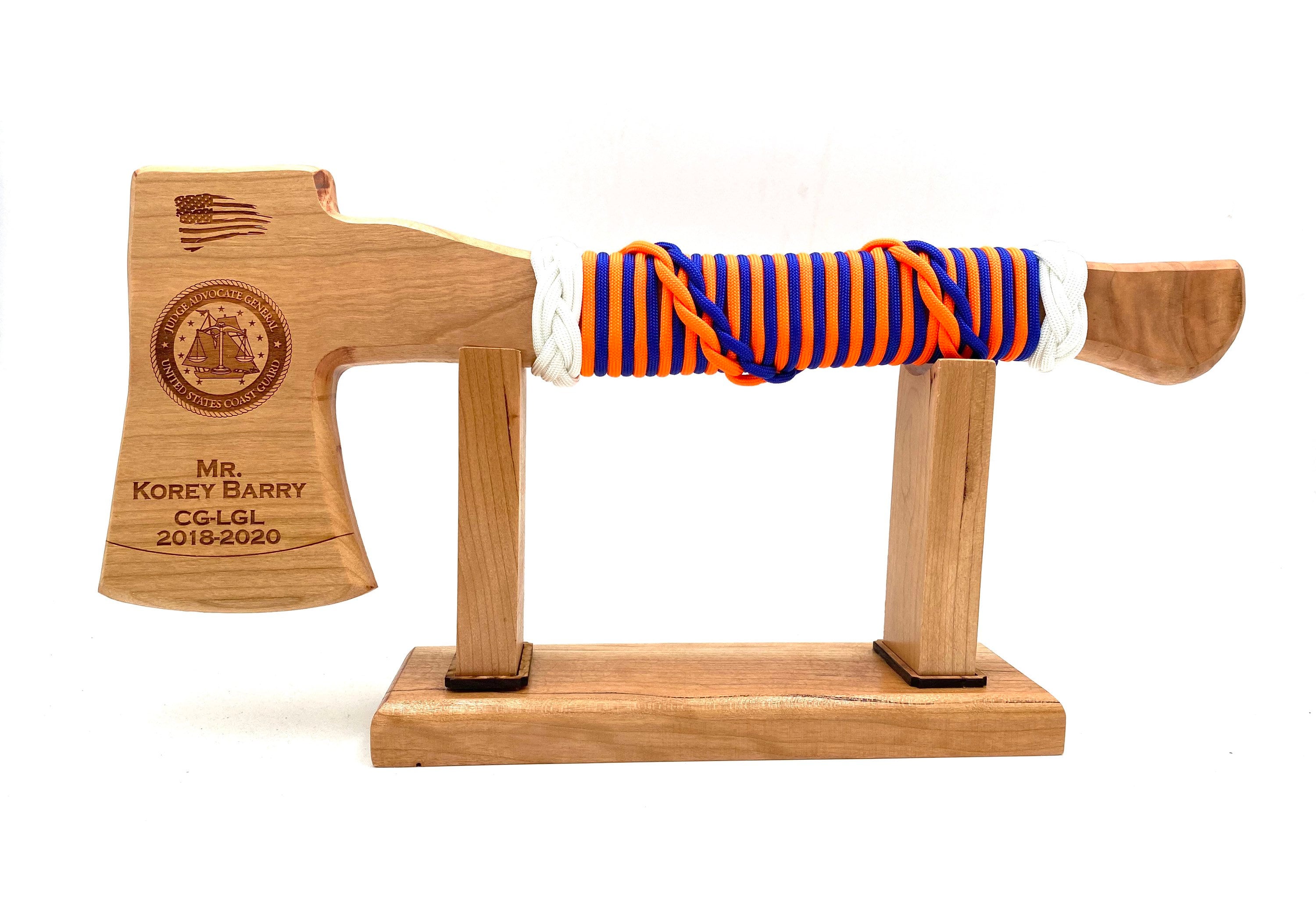 Axe Throwing Hatchet Award Custom Laser Engraved-cherry Wood - Etsy ...