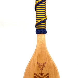 Custom Laser Engraved Cherry Wood Paddle: Military, Navy, Coast Guard ...