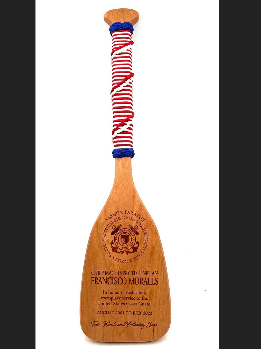 USCG Custom Engraved Paddle Oar Award - Etsy