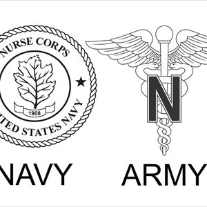 US Navy or Army Nurse Corps Personalized Tumbler- With YOUR Name and ...