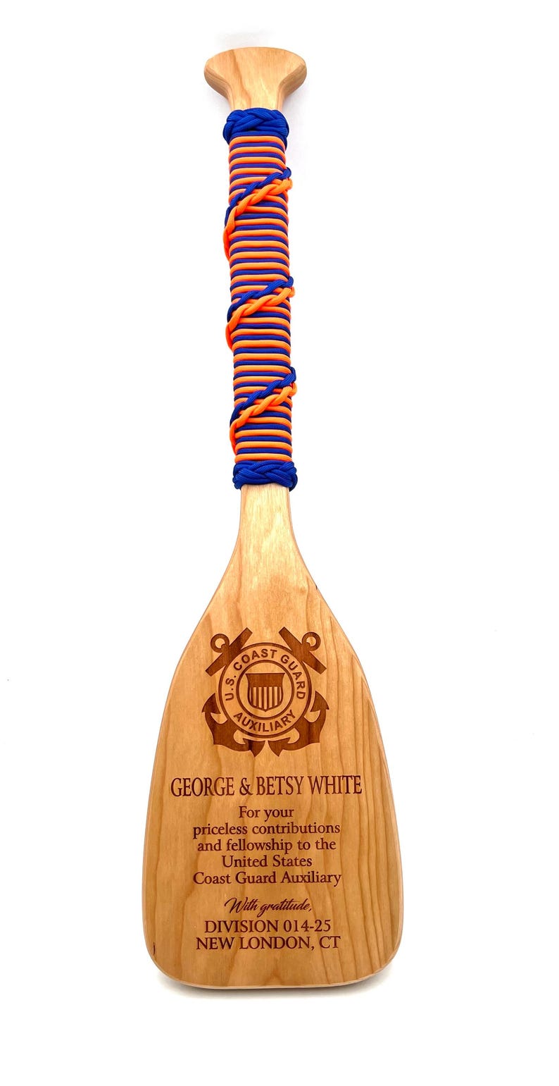 USCG Auxiliary Custom Engraved Paddle Oar Award - Etsy