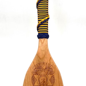 Custom Laser Engraved Cherry Wood Paddle: Military, Navy, Coast Guard ...