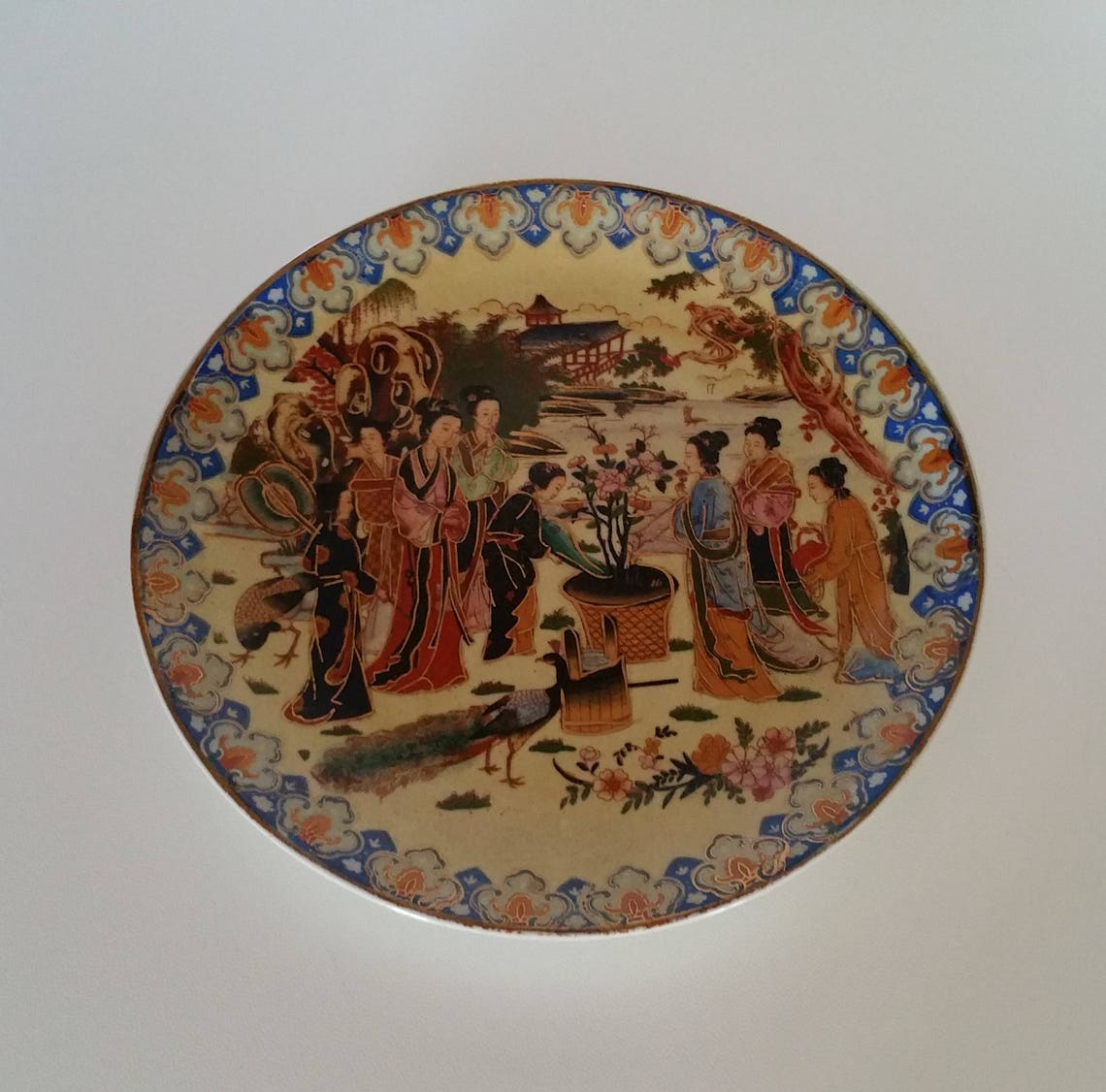 Piatto Antico Cinese collezione Royal Satsuma Made in china Decorato a ...