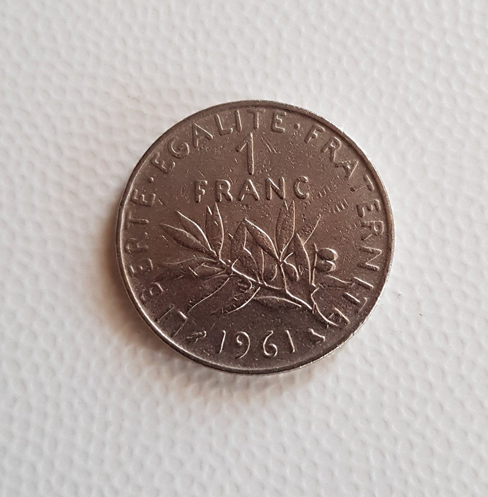 Ancient French Coin, One Franc Year 1961, French Republic. - Etsy