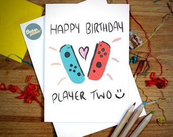 Nintendo Birthday Card - Etsy