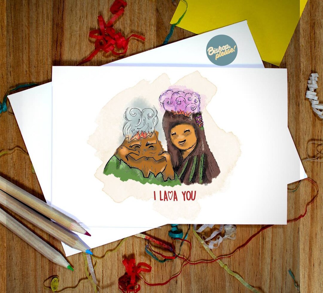 I Lava You Card - Love Card, Pixar Inspired, Lava Volcanos, Greetings ...