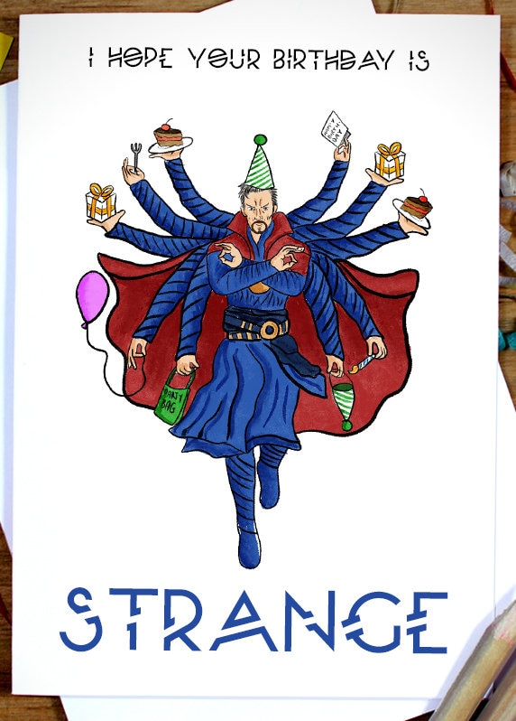 Dr Strange Birthday Card Multiverse of Madness Doctor - Etsy