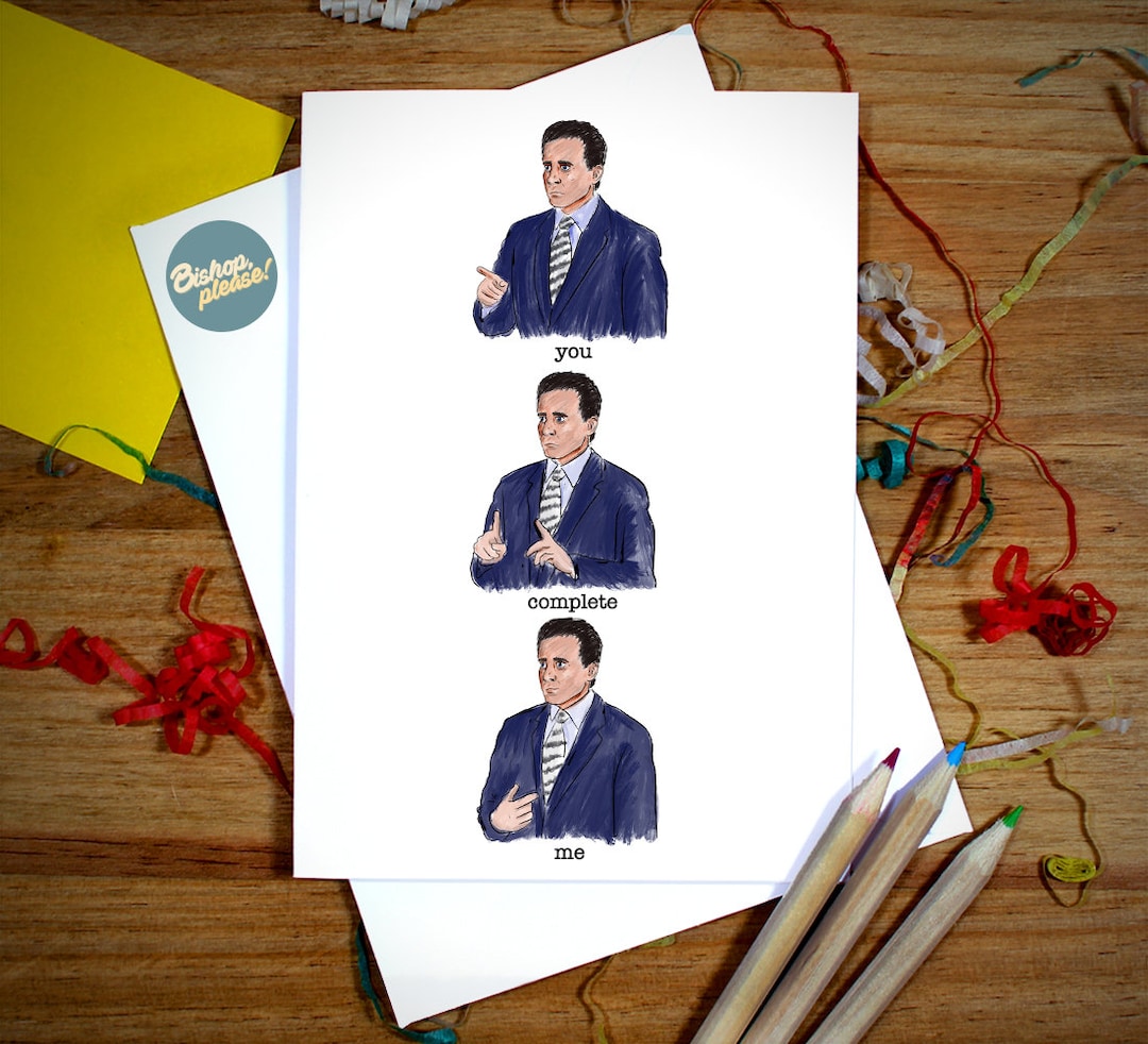 The Office Card - You Complete Me, Michael Scott, Jan Levinson, the ...