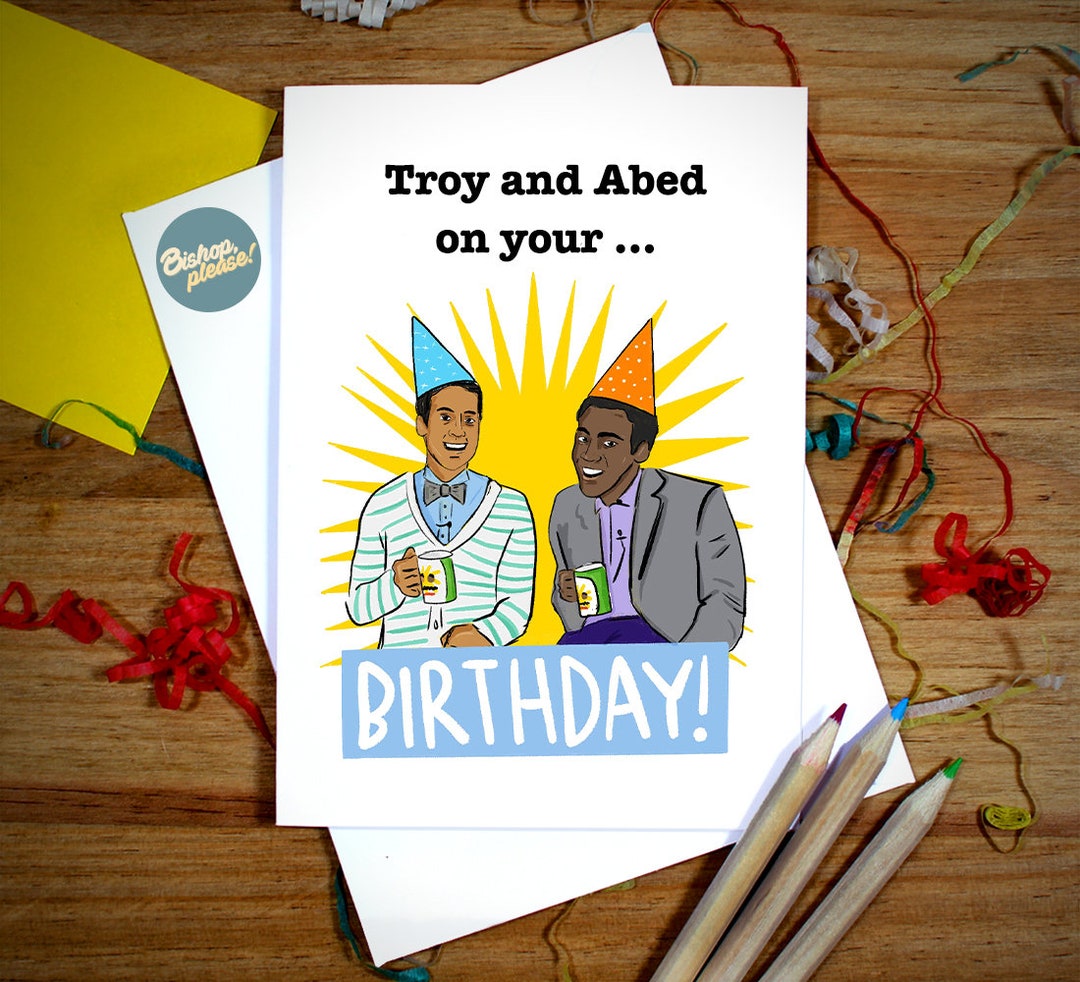 Community Troy and Abed in the Morning - Birthday Card, TV Show, NBC ...